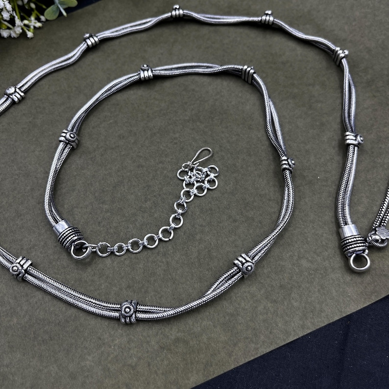 Oxidized Silver Kamarbandh Waist Chain: Boho Indian Belly Dance Belt ...