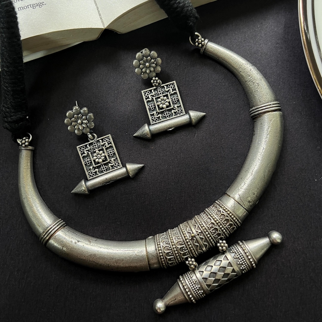 Rajasthani Hasuli Choker Set: Boho Tribal Indian Jewelry - Etsy