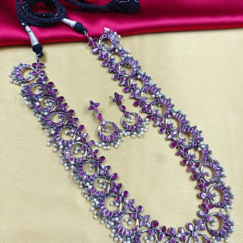 Indian Ruby Necklace - Etsy