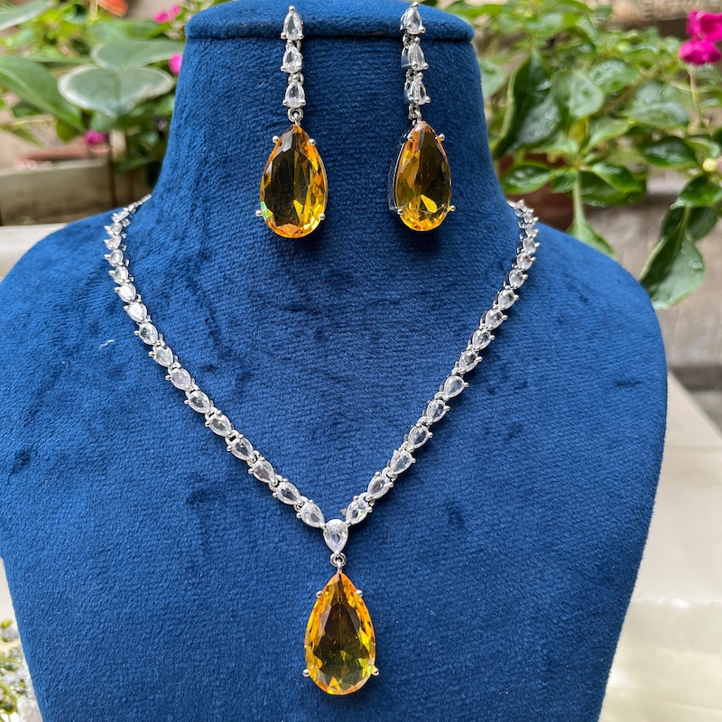 Yellow Jewelry Set - Etsy