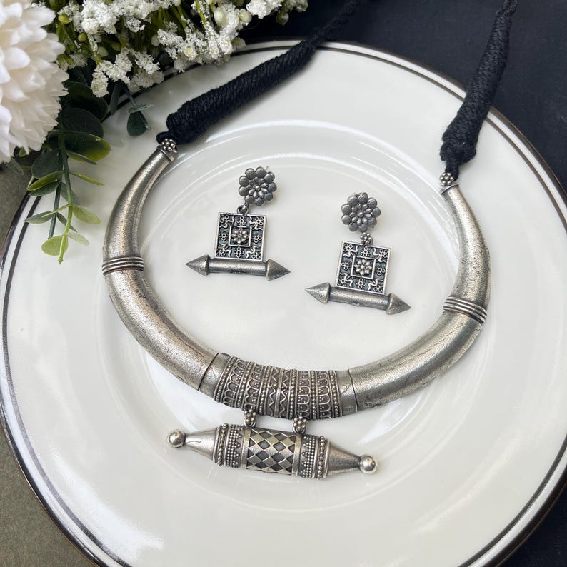 Rajasthani Hasuli Choker Set: Boho Tribal Indian Jewelry - Etsy
