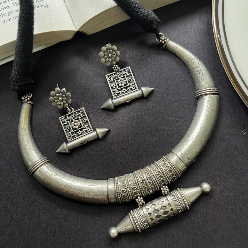 Rajasthani Hasuli Choker Set: Boho Tribal Indian Jewelry - Etsy