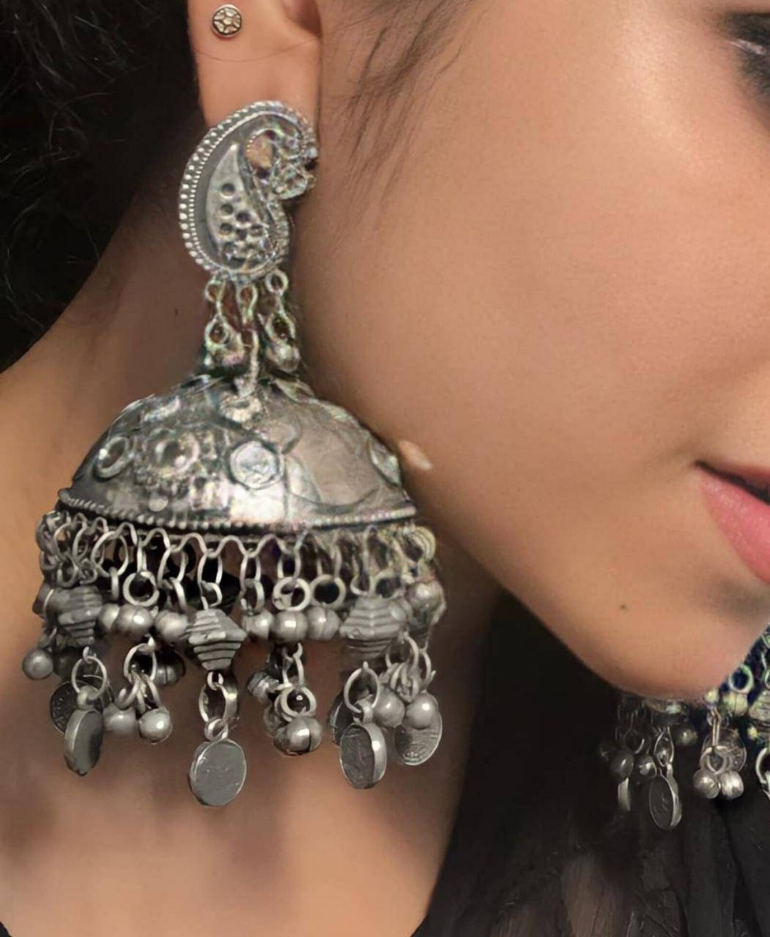 LIMITED EDITION Big Traditional Jhumka Elegant Unique - Etsy
