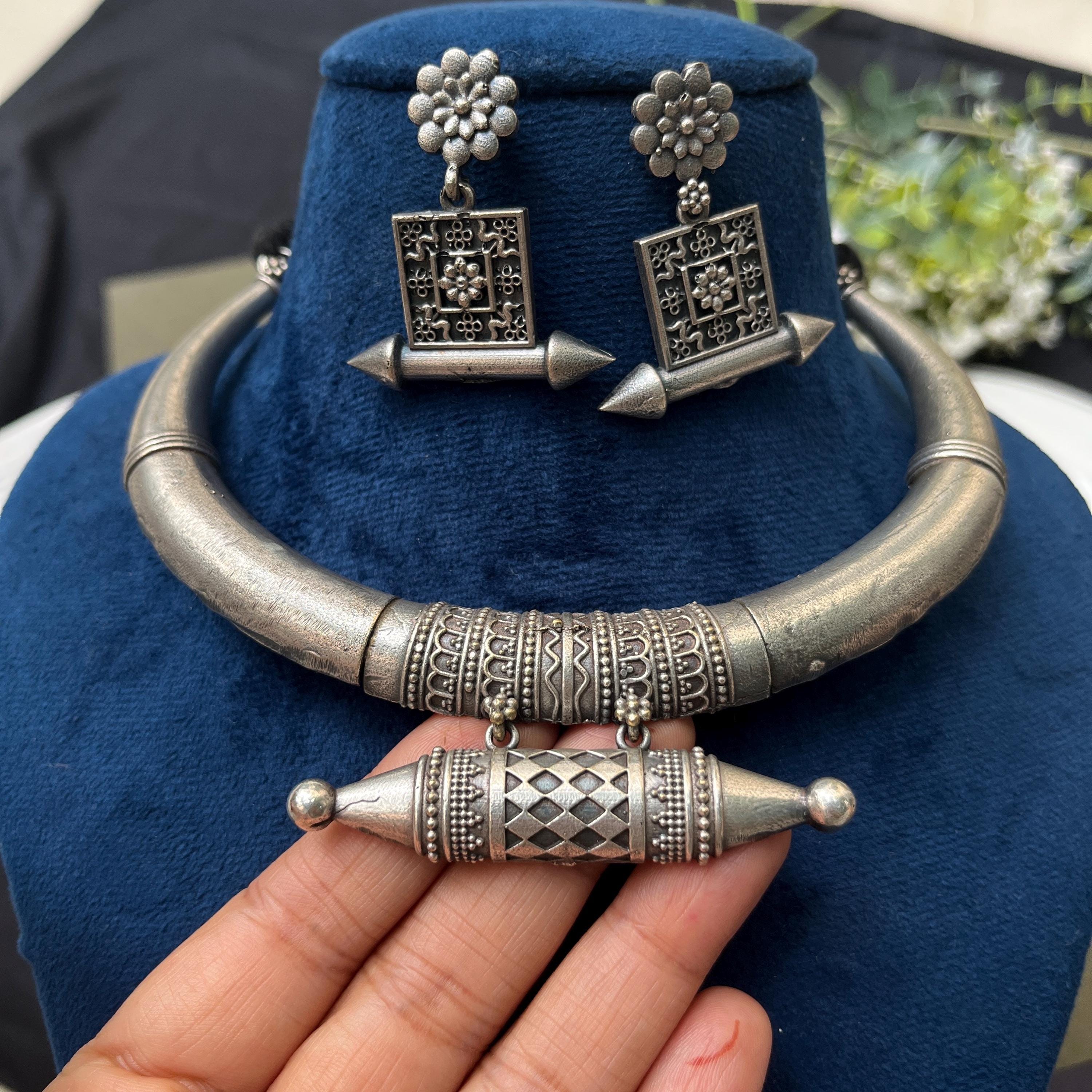 Rajasthani Hasuli Choker Set: Boho Tribal Indian Jewelry - Etsy