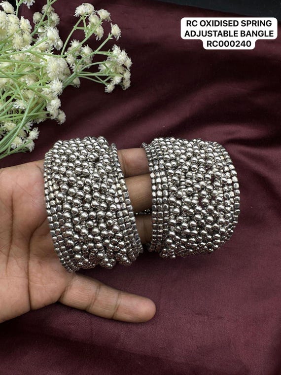 Oxidized Silver Ghunghroo Hand Bracelet Indian Bangles for Women Oxidized Indian Jewelry Traditional Bangle Hand Accessories Etsy
