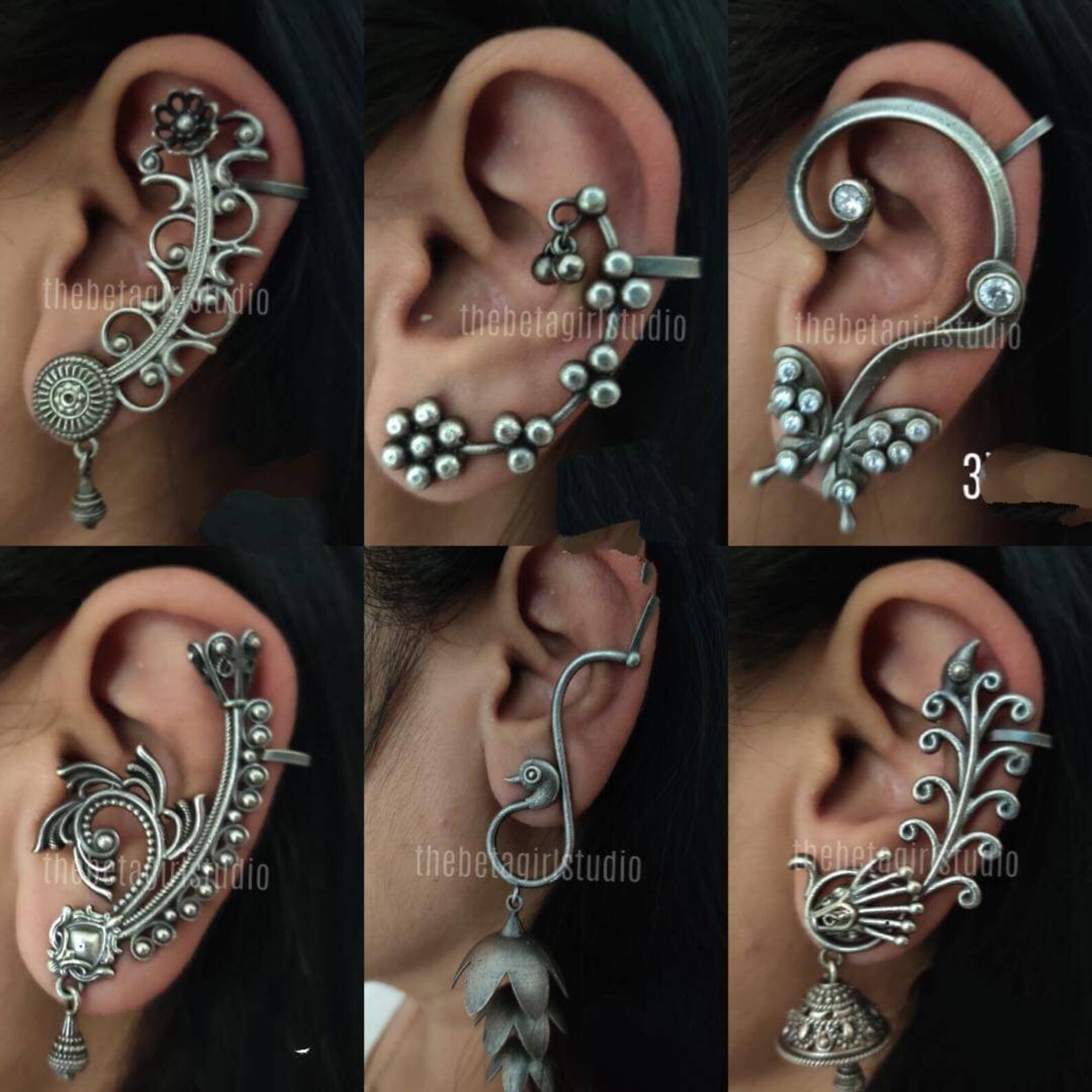 Earrings Silver Bugadi Earrings Stud Earrings Indian - Etsy