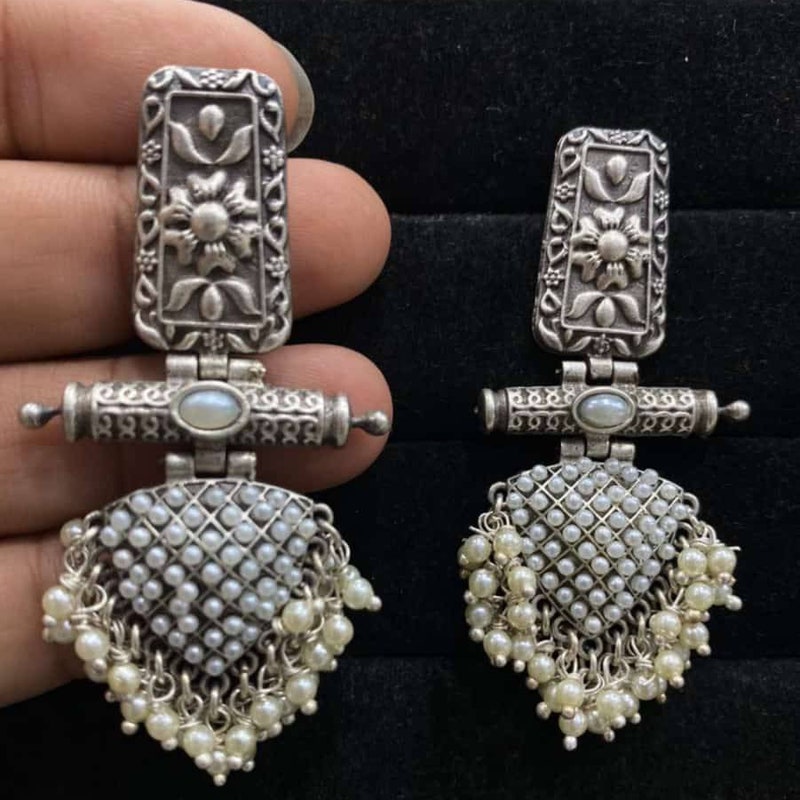 Oxidised Earrings - Etsy