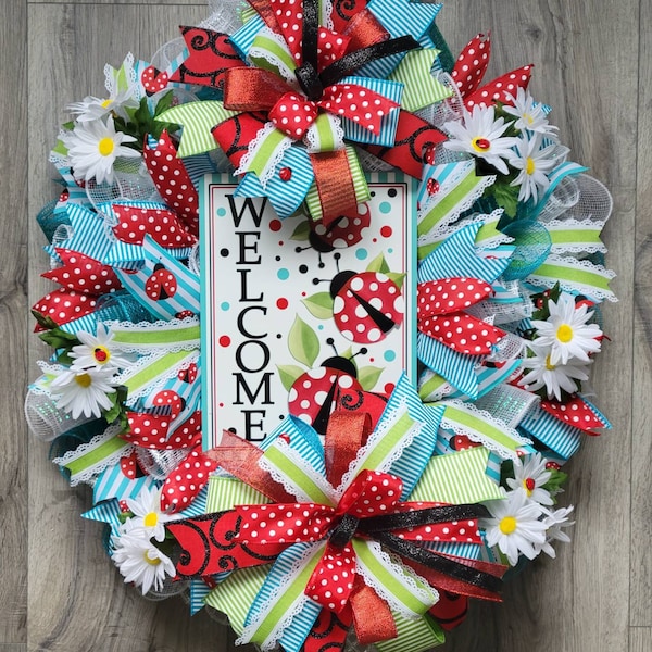 Ladybug Wreath - Etsy