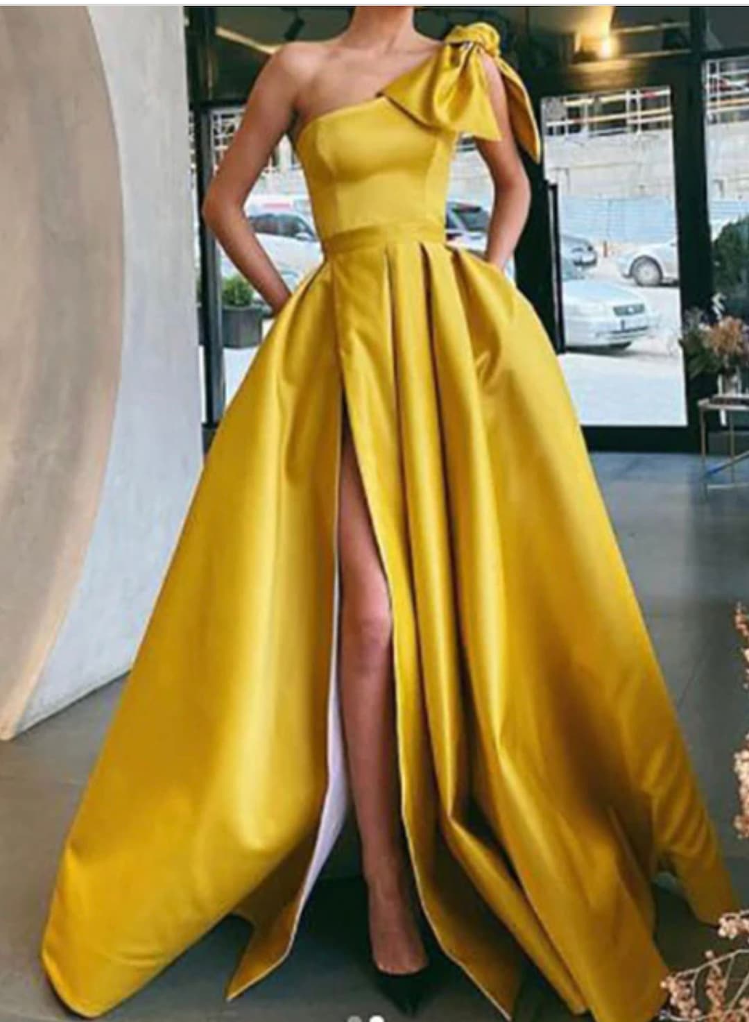 One off Shoulder Gown - Etsy