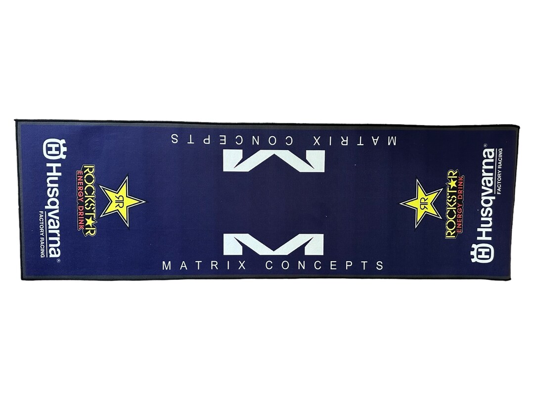 Rockstar Husqvarna Factory Racing MX Pit Garage Floor Mat Carpet ...