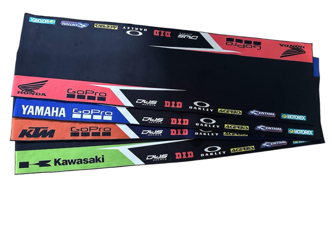 KTM, Honda, Yamaha, Kawasaki Racing Motorcycle Pit Garage Floor Mat ...
