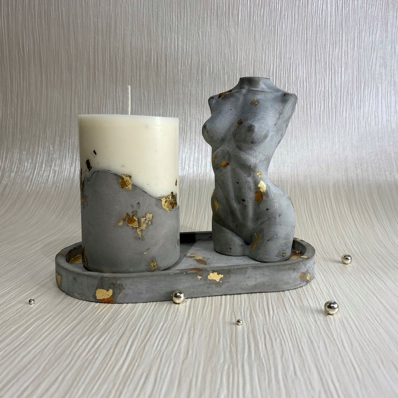 Large Female Torso Goddess Sculpture Gift Set Concrete | Etsy UK