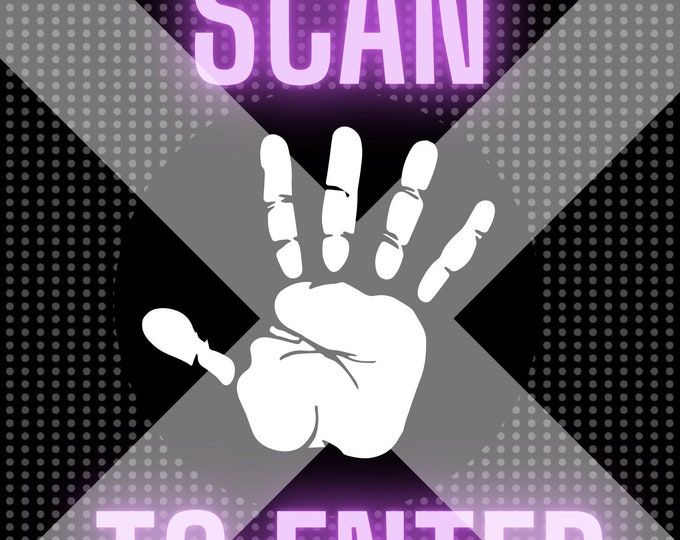 Scan to Enter, Science Party Sign Digital Download - Etsy