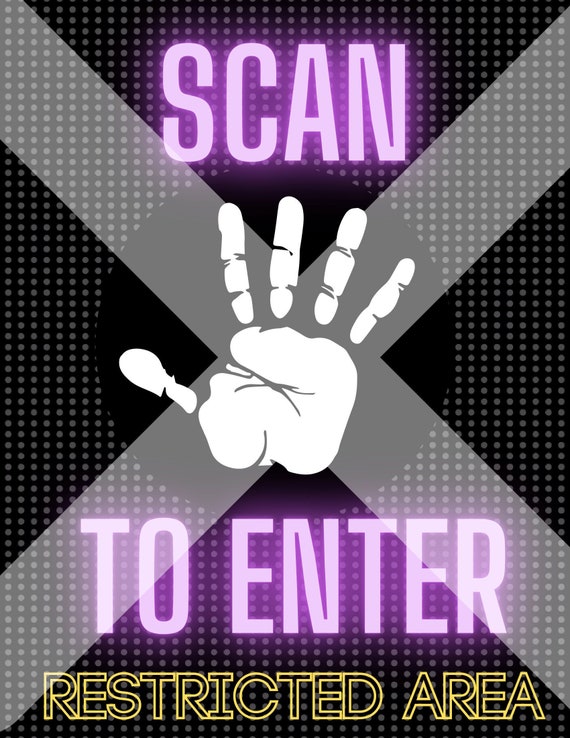 Scan to Enter Science Party Sign Digital Download - Etsy