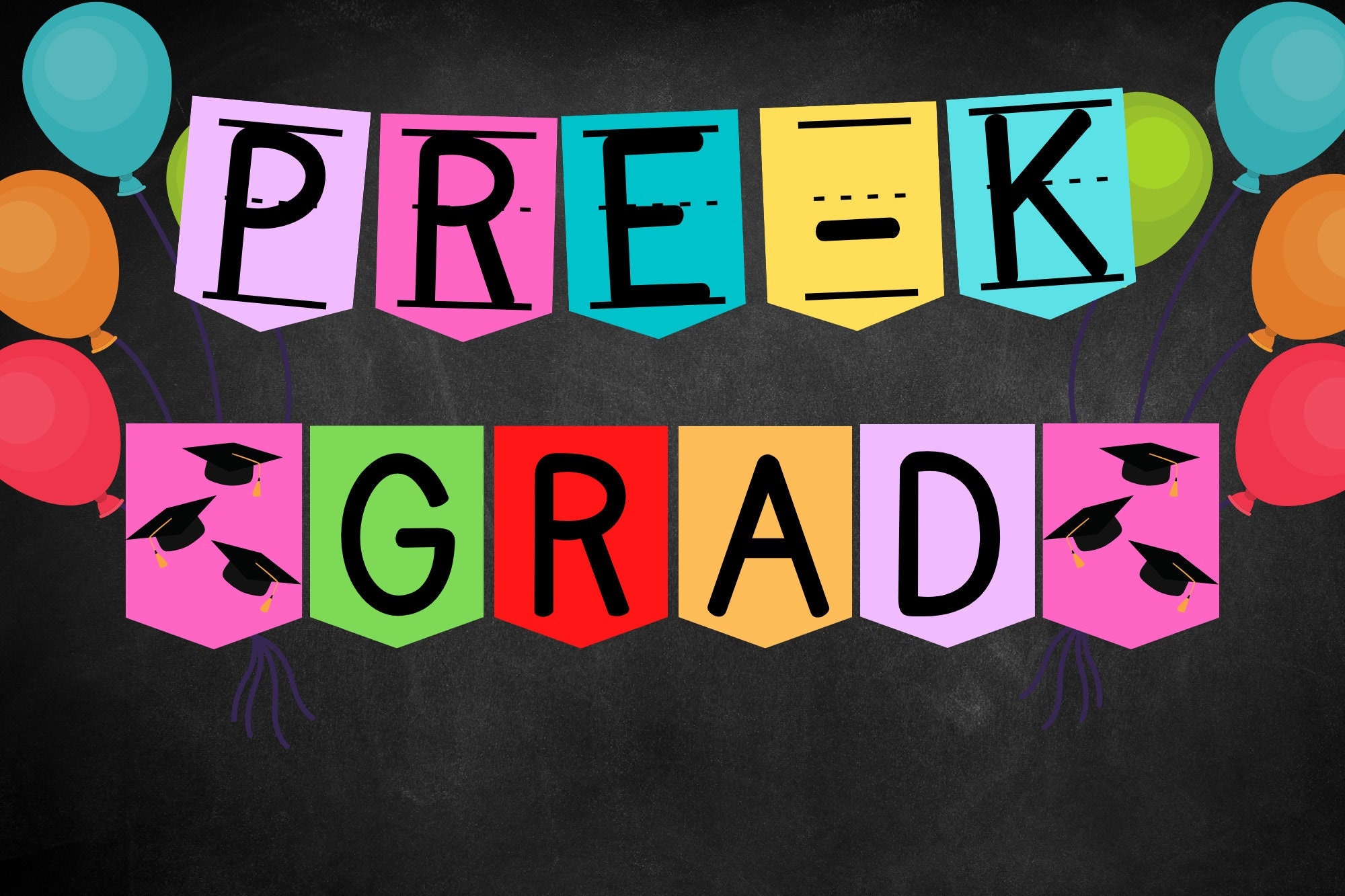 Pre-k Graduation Banner / Instant Digital Download - Etsy