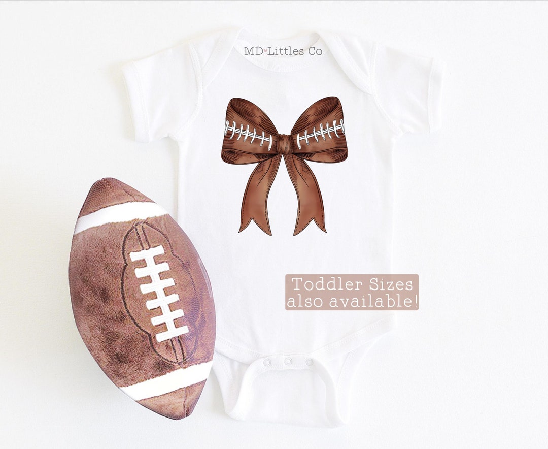 Football Bow Onesie® for Baby Girl, First Football Season, Football ...