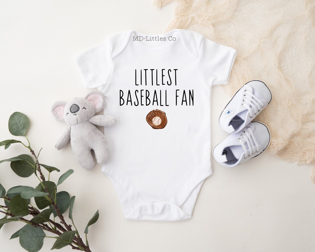 Littlest Baseball Fan Onesie®, My First Baseball Season, Baseball Baby ...