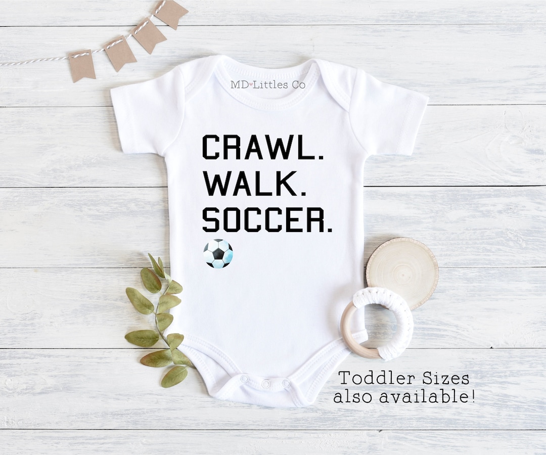 Crawl Walk Soccer Baby Onesie®, Soccer Baby Shower Gift, Sports Baby ...