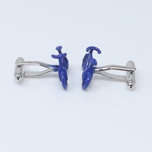 Blue Bike Cuff Links Racing Bicycle Biking Sport Cufflinks - Etsy