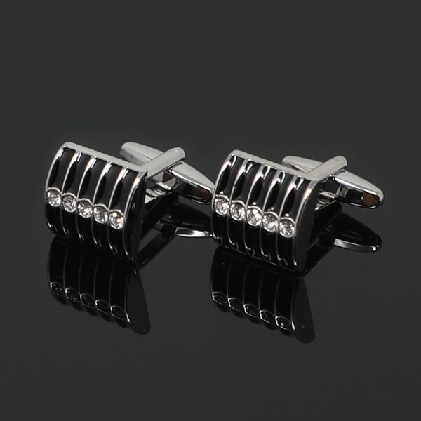 Rhinestone Cufflinks - Etsy