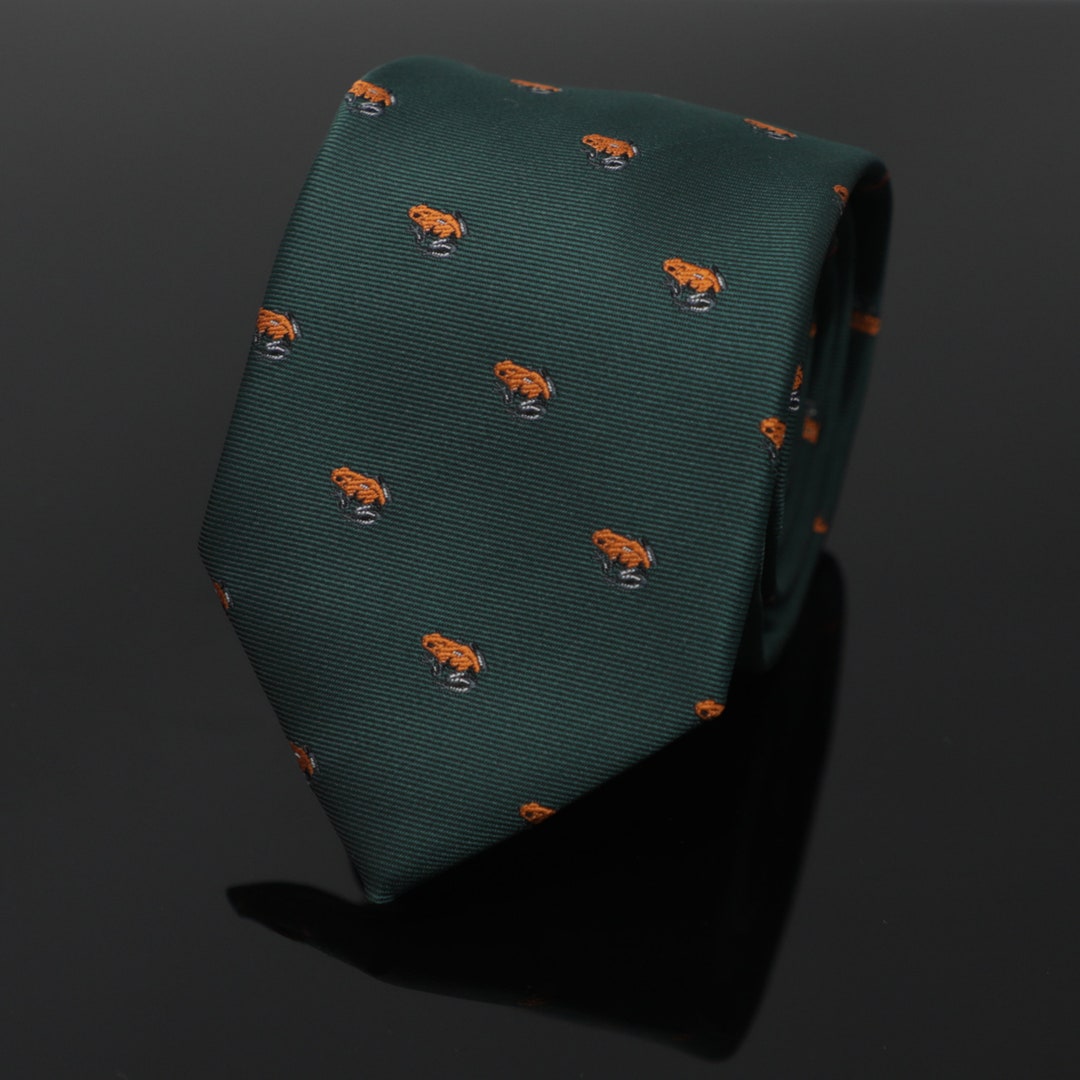 Frog Pattern Necktie 2.75 Wide Men Orange Dart Frog Green Tie - Etsy