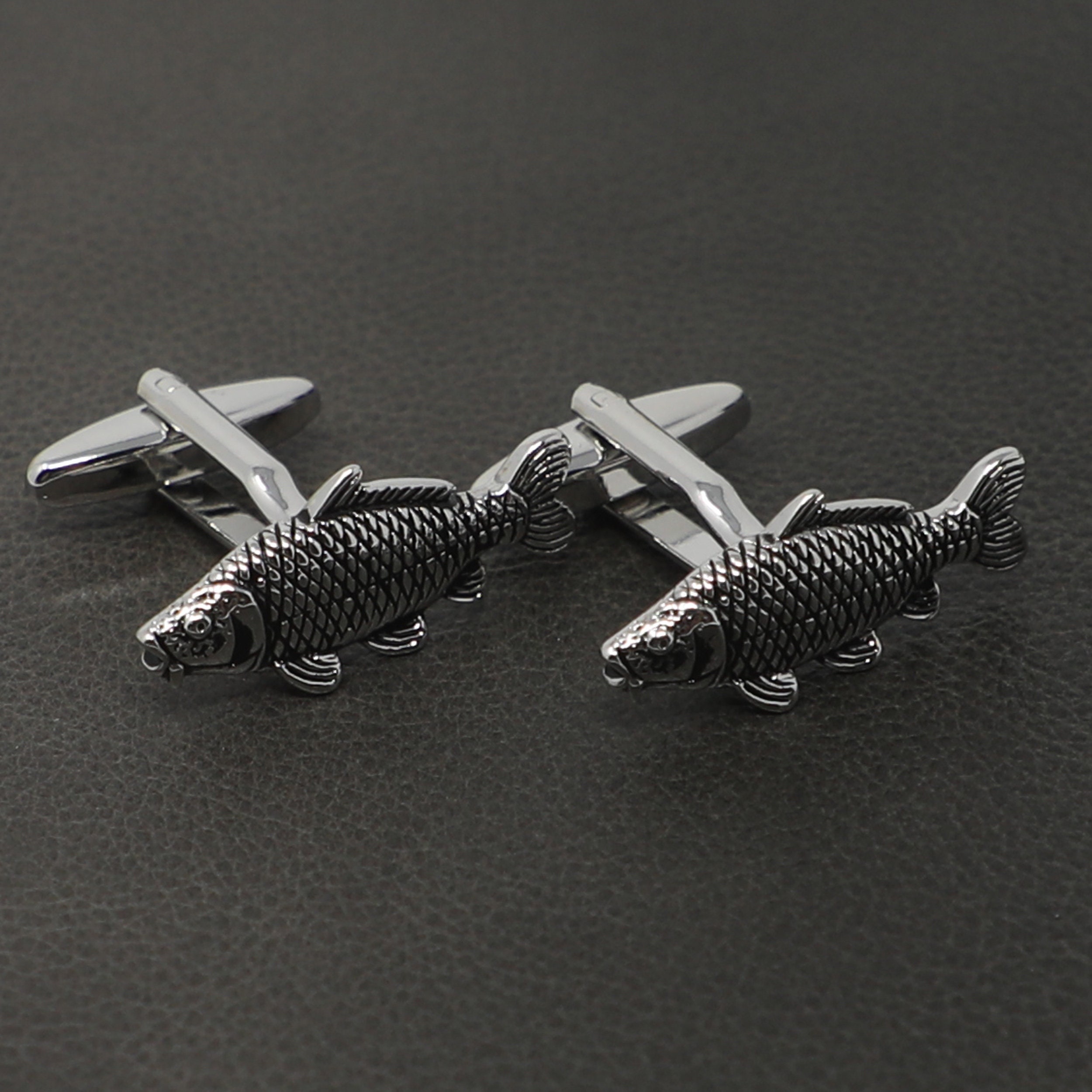 Fish Cufflinks Antique Silver Tone Fishing Cufflinks Best - Etsy UK