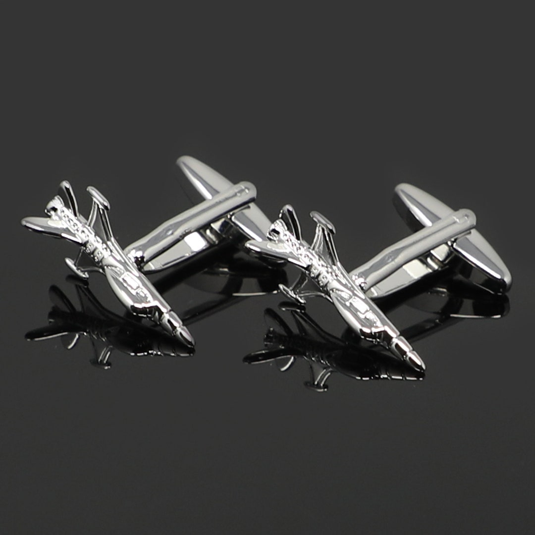 Plane Cufflinks Aircraft Military Fighter Jet Cufflinks Best Birthday ...