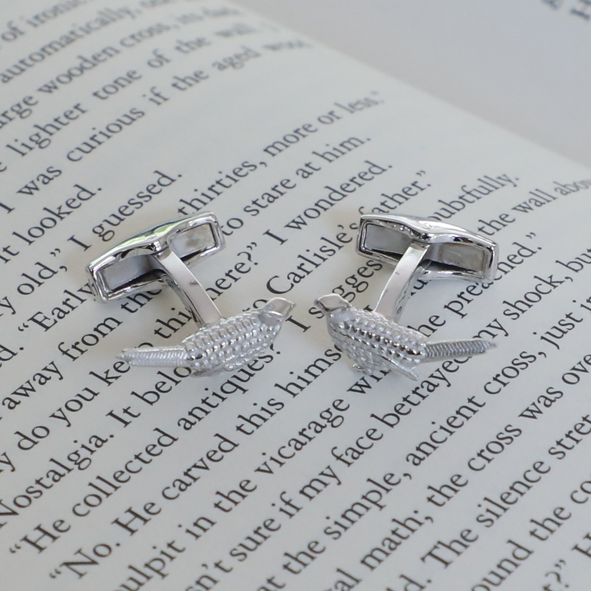 925 Sterling Silver Bird Pheasant Cufflinks Best Wedding | Etsy