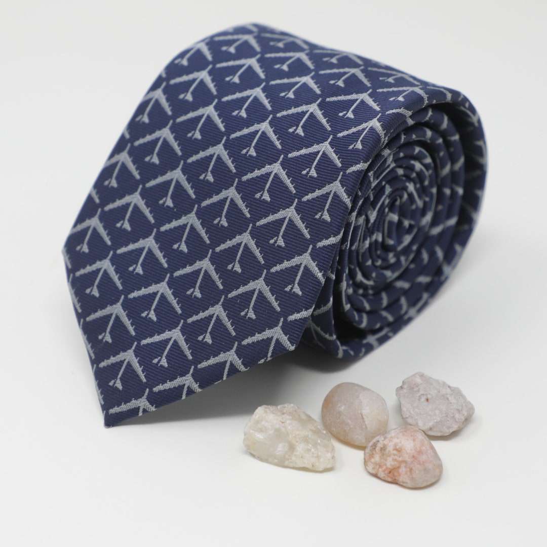 Airplane Necktie 2.75 Wide Men Fancy Aircraft Planes Navy Tie - Etsy