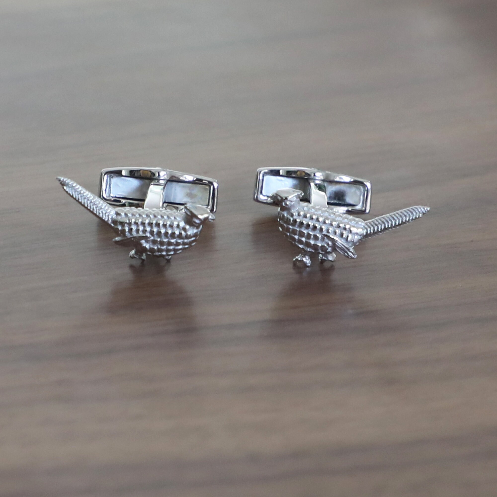 925 Sterling Silver Bird Pheasant Cufflinks Best Wedding - Etsy UK
