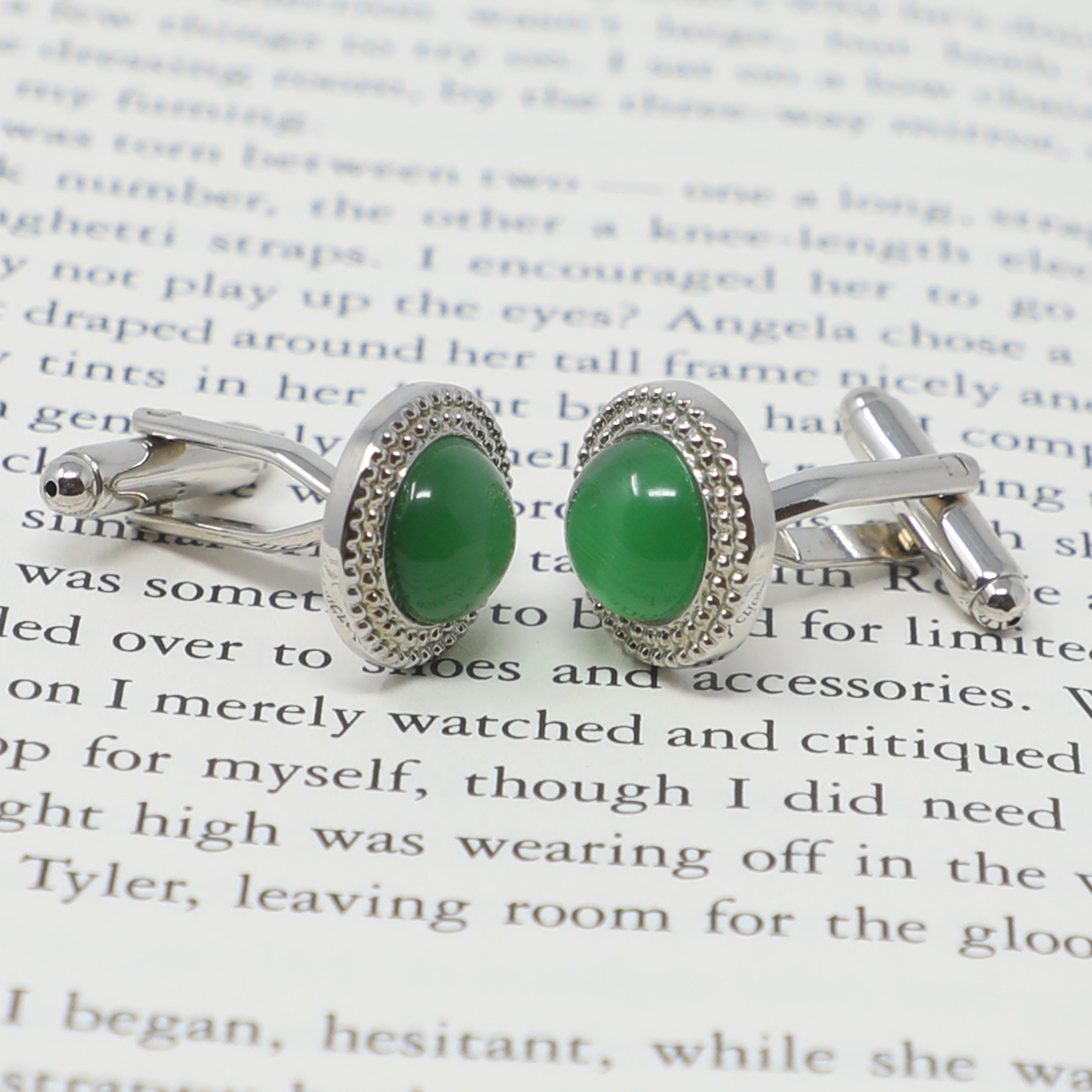 Dome Green Cats Eye Round Cuff Links Best Birthday - Etsy