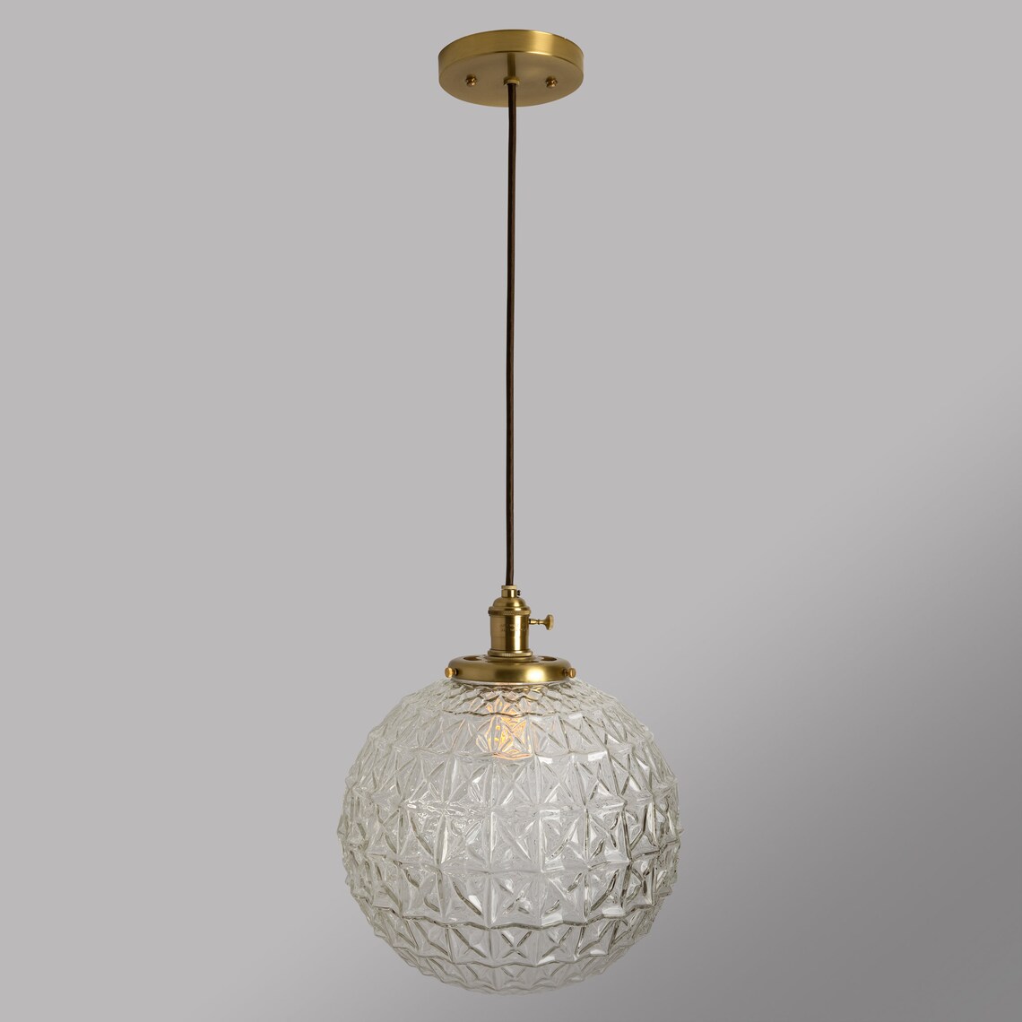 Modern Crystal Ball Pendant Light Fixture 12 Inch Genuine - Etsy