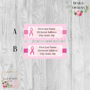 Personalized Address Labels | Breast Cancer Address Labels | Return ...