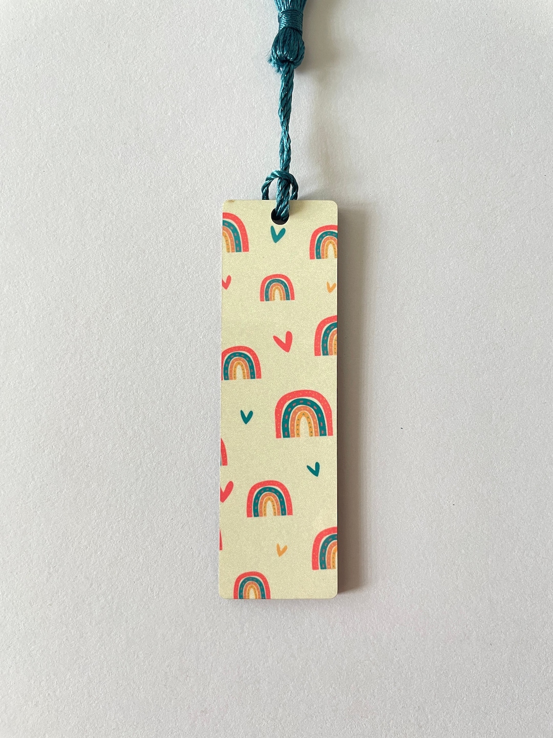 Colorful Rainbow Bookmark, Colorful Heart Bookmark, Page Marker, Gift ...