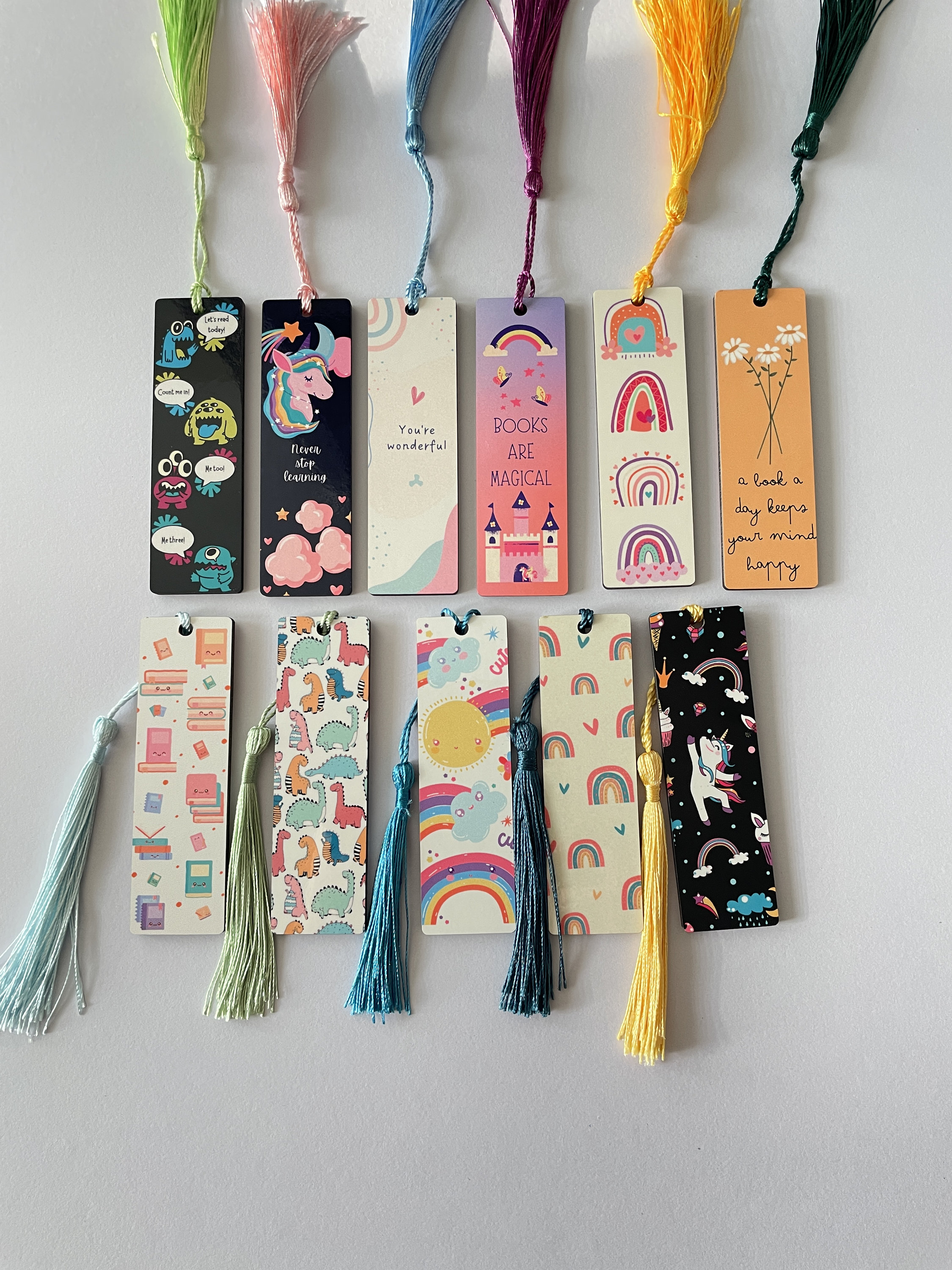 Colorful Bookmark, Rainbow Bookmark, Page Marker, Gift for Book Lover ...