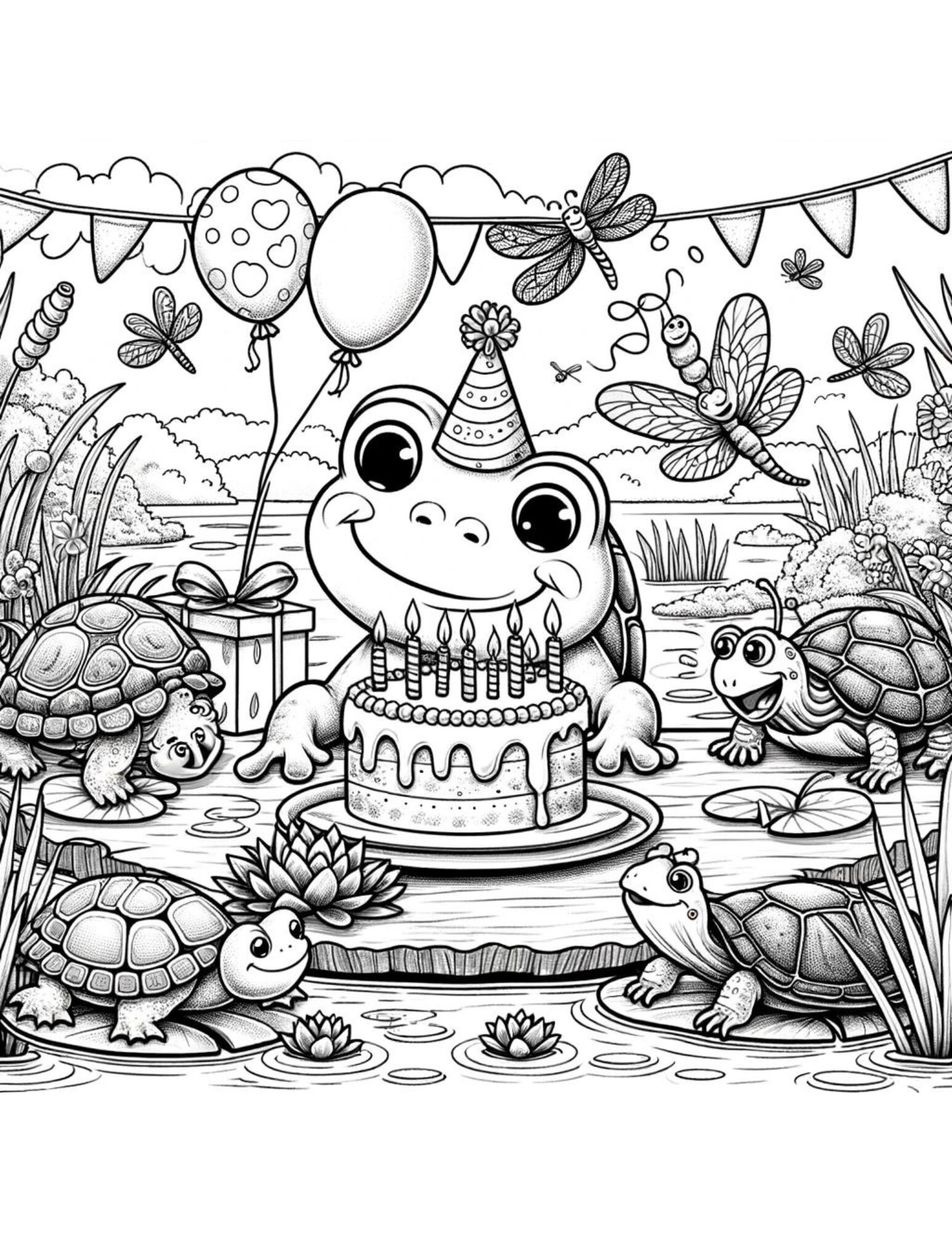 Leap Day Coloring Page ,20 Pages of Celebrating Frog Coloring Books ...