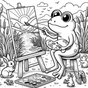 Leap Day Coloring Page ,20 Pages of Celebrating Frog Coloring Books ...
