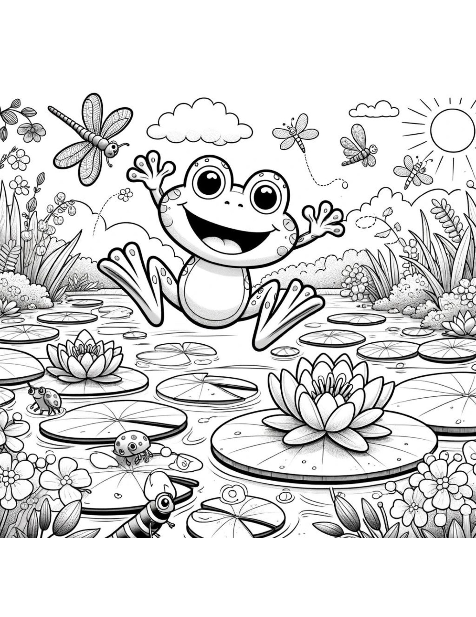 Leap Day Coloring Page ,20 Pages of Celebrating Frog Coloring Books ...