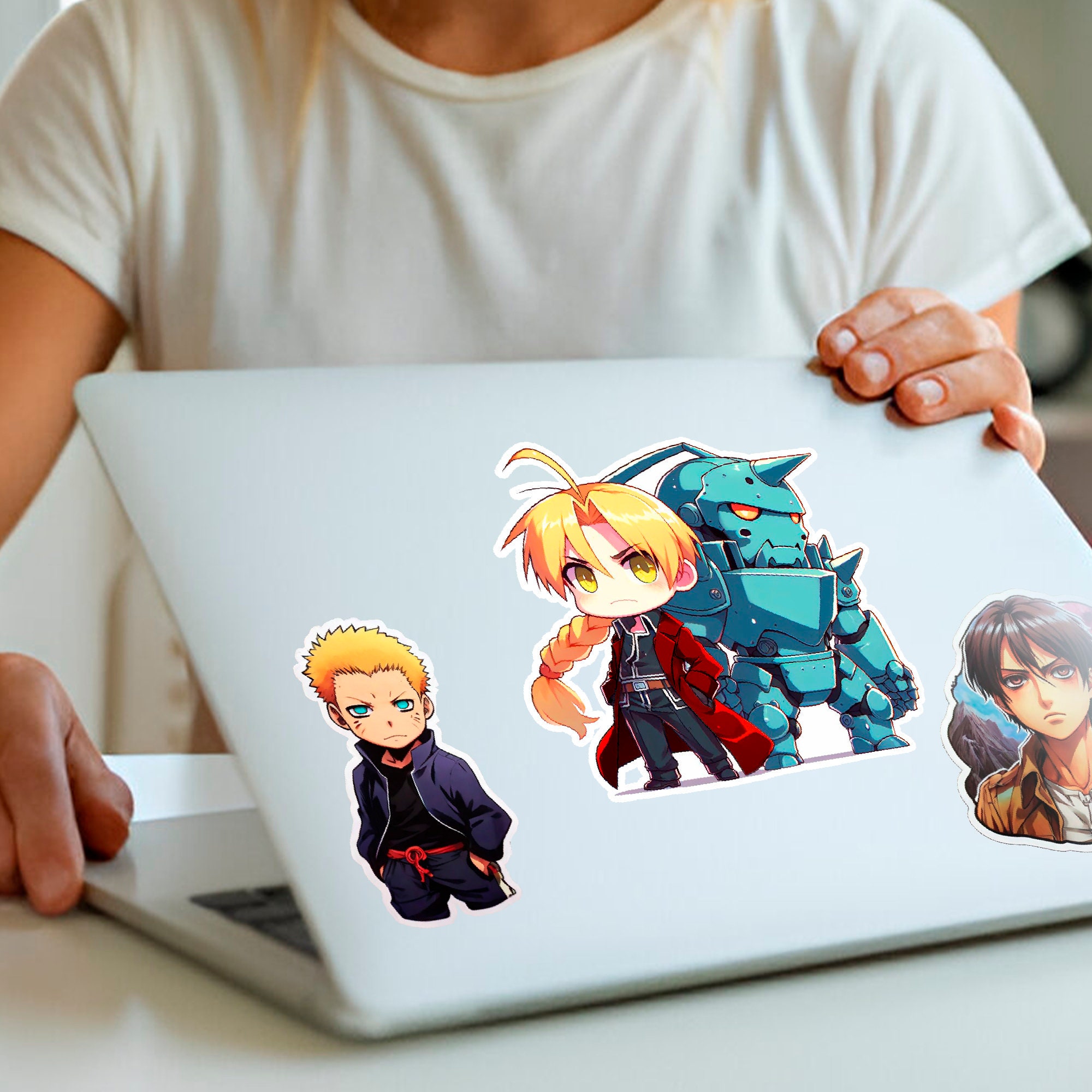 Anime Stickers Pack / One Piece, Naruto, Dragon Ball, Berserk, MHA, FMA ...