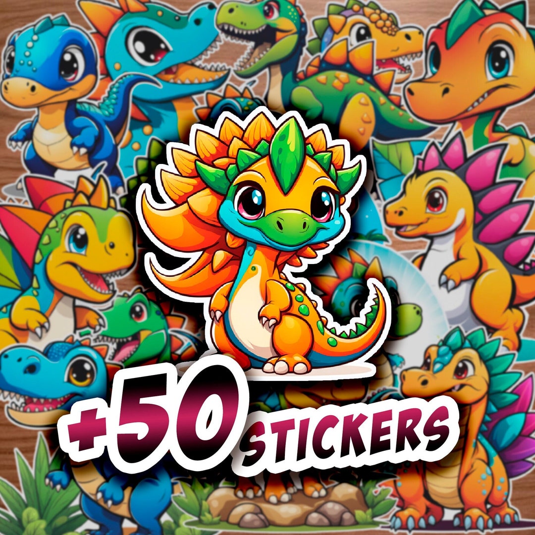 Dinosaurs Stickers Pack / T-rex, Diplodocus, Spinosaurus... / Perfect ...
