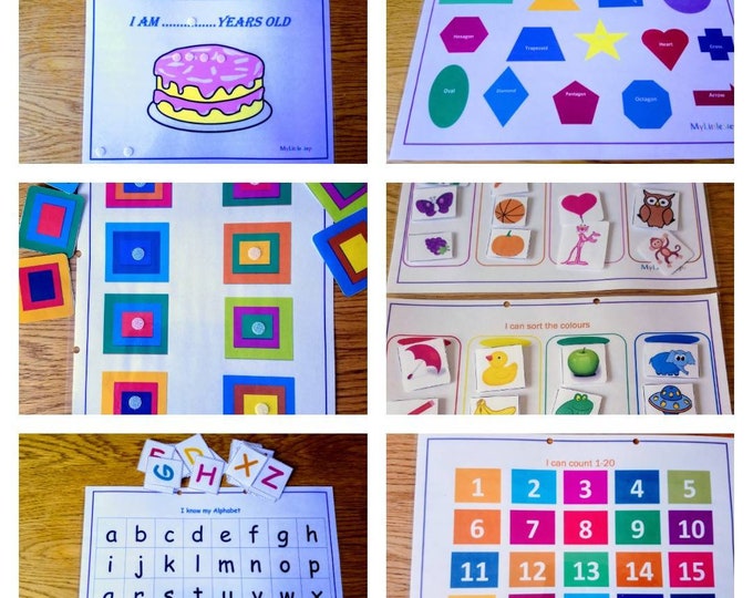 Toddler Learning Folder- Nursery Learning Folder - Preschool Activity ...