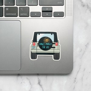 Don't Forget the SPF VSCO Girl Jeep Vinyl Sticker | Laptop Stickers ...