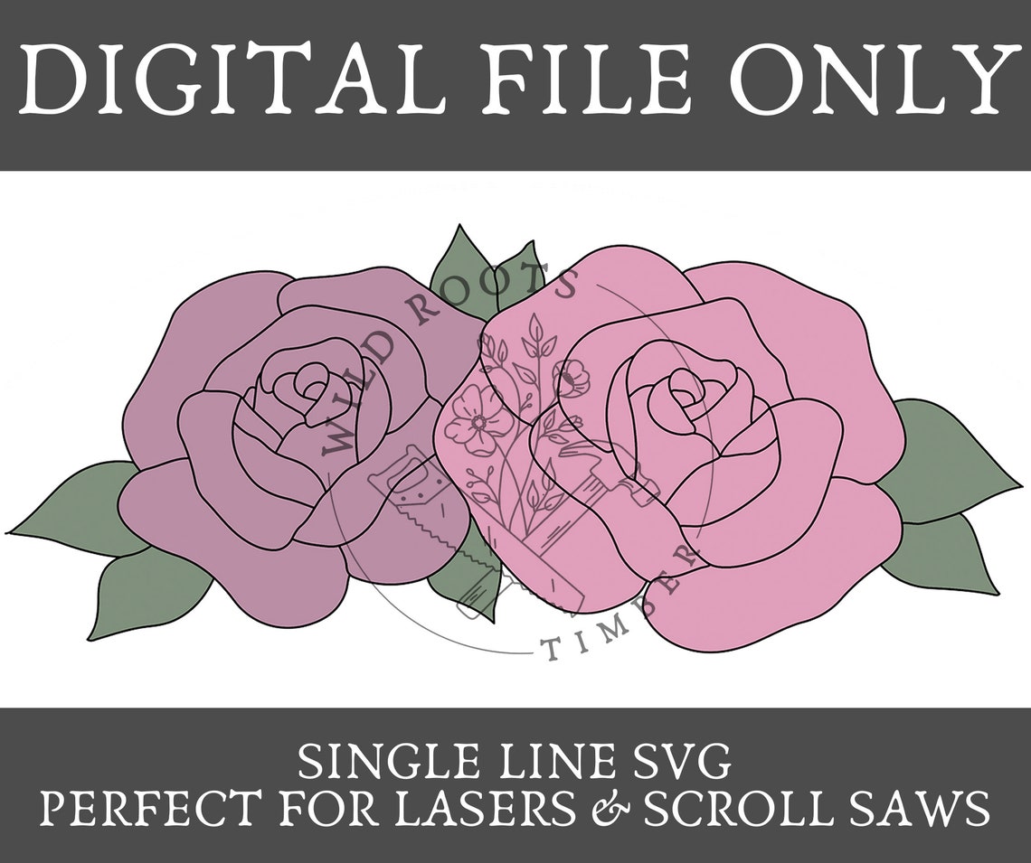 Single Line Floral Laser File - Laser Cut File SVG - Scroll Saw ...
