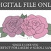 Single Line Floral Laser File - Laser Cut File SVG - Scroll Saw ...