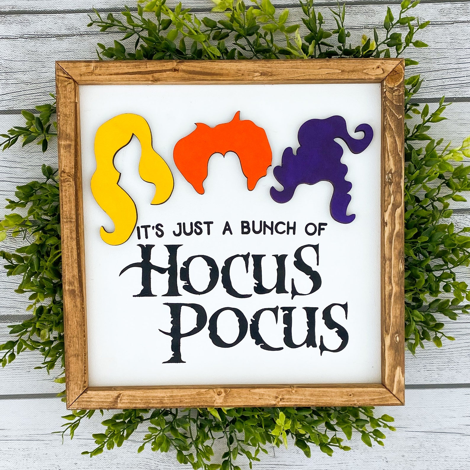 Hocus Pocus Framed Sign Halloween Framed Sign Farmhouse | Etsy
