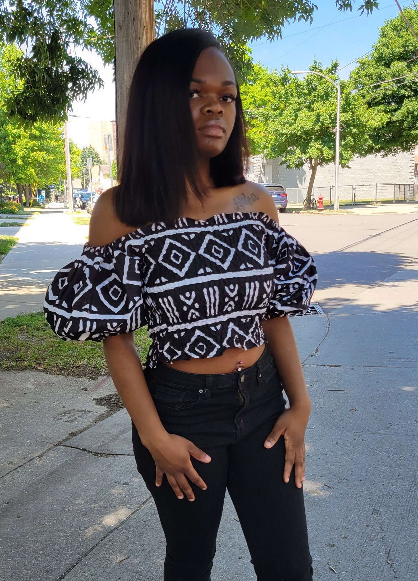 Ankara Off Shoulder Crop Top Kente Off Shoulder Top African Etsy