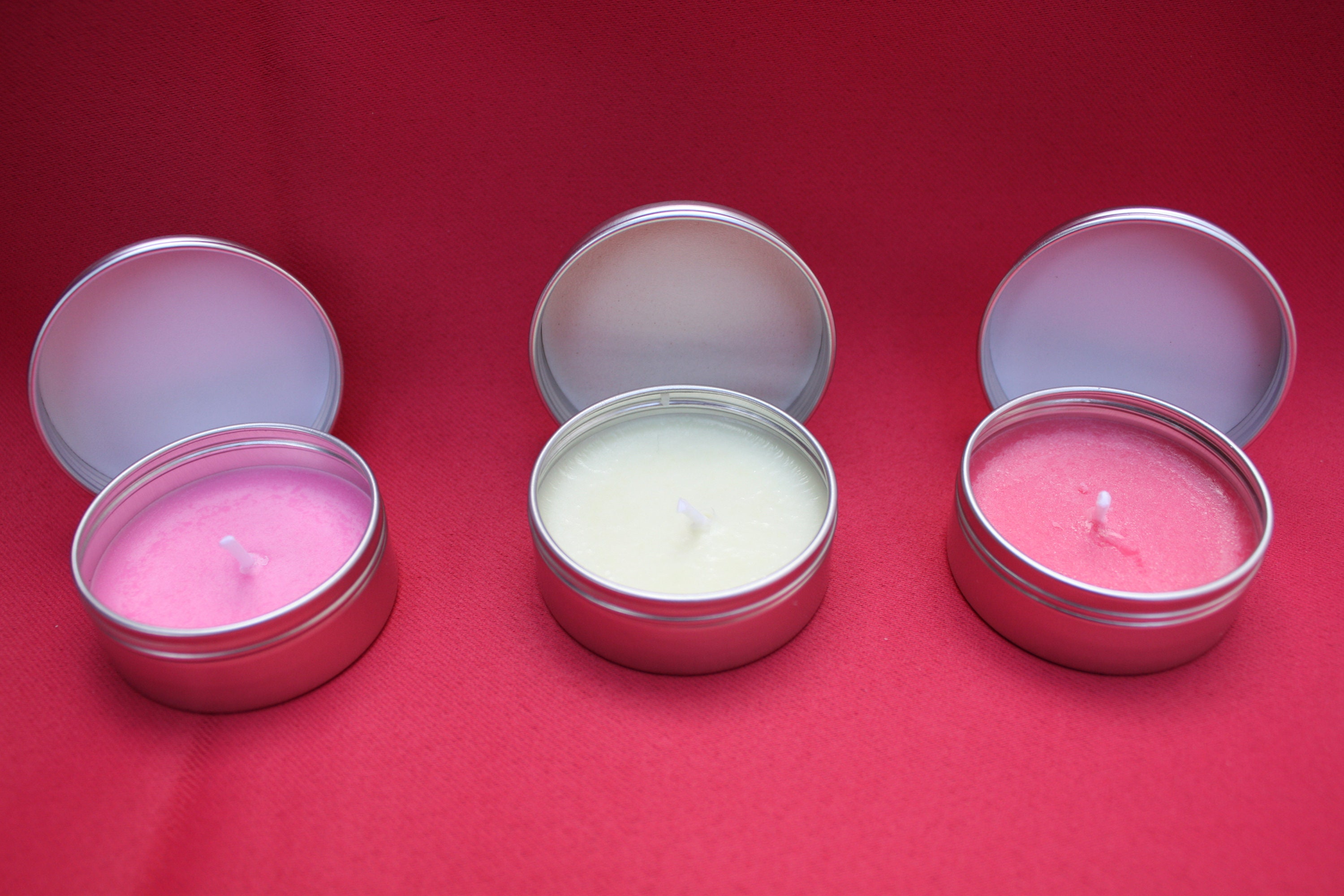 Pack of 2 Red Velvet Scented Tea Light Candles - Handmade Soy Wax ...