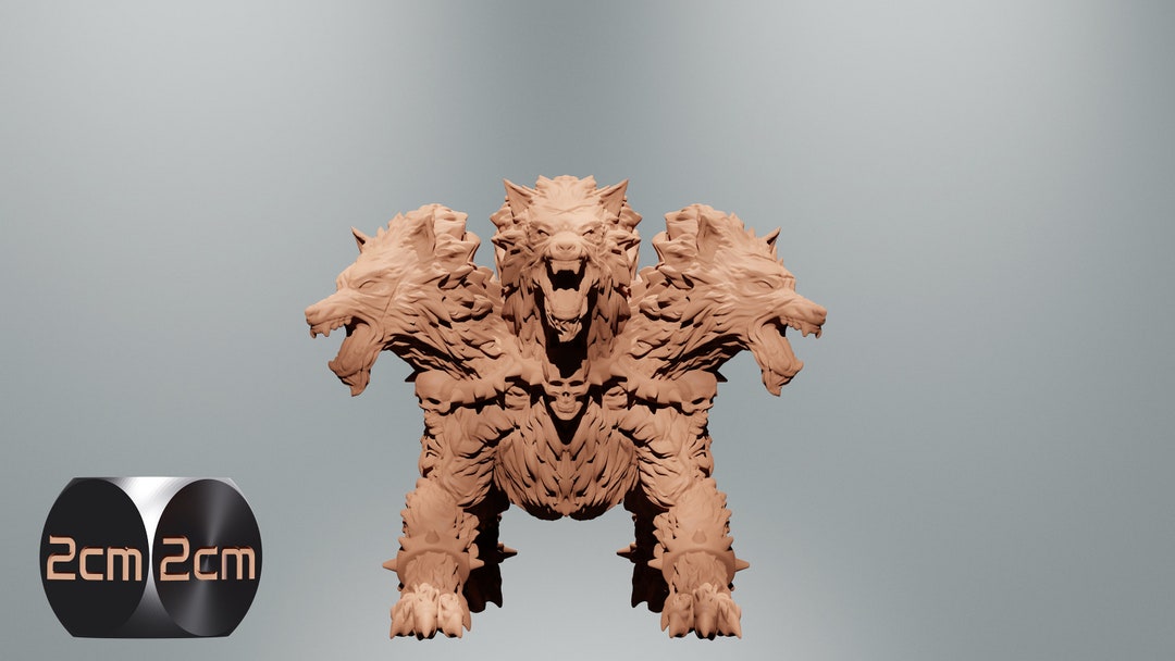Cerberus the Hellhound Miniature 2 Variants Dnd - Etsy