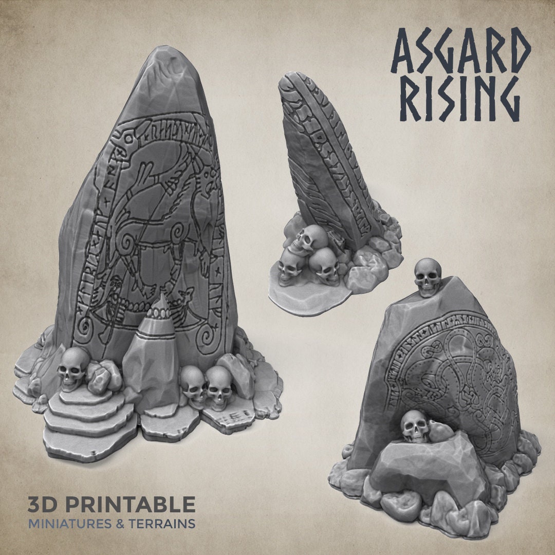 Runestone, Viking Style Monoliths Available in 28 Mm, 32 Mm or 35 Mm ...