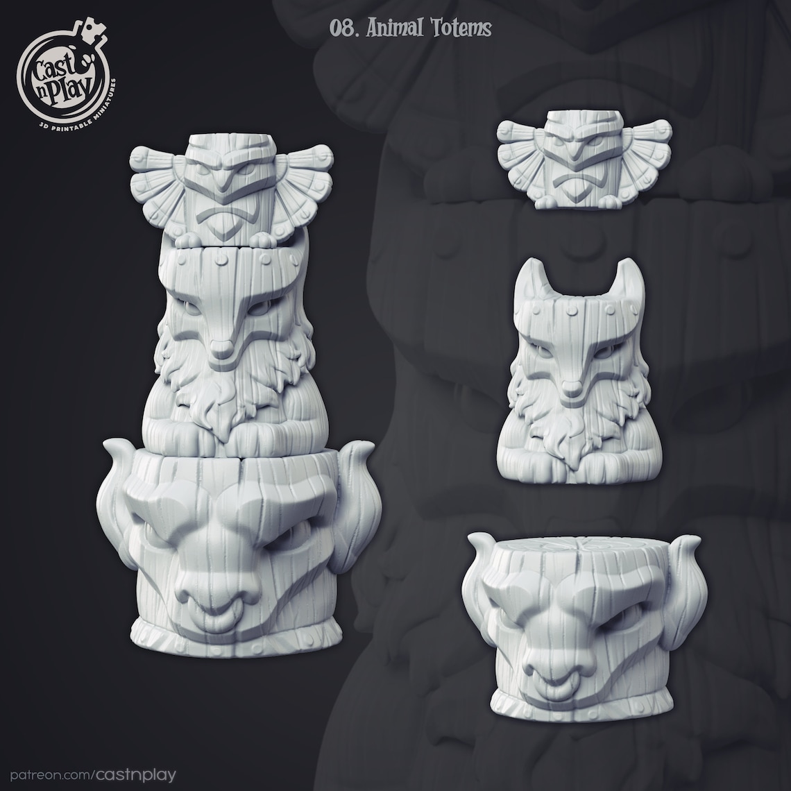 Animal Totem Totem Terrain Dungeons and Dragons Dnd - Etsy